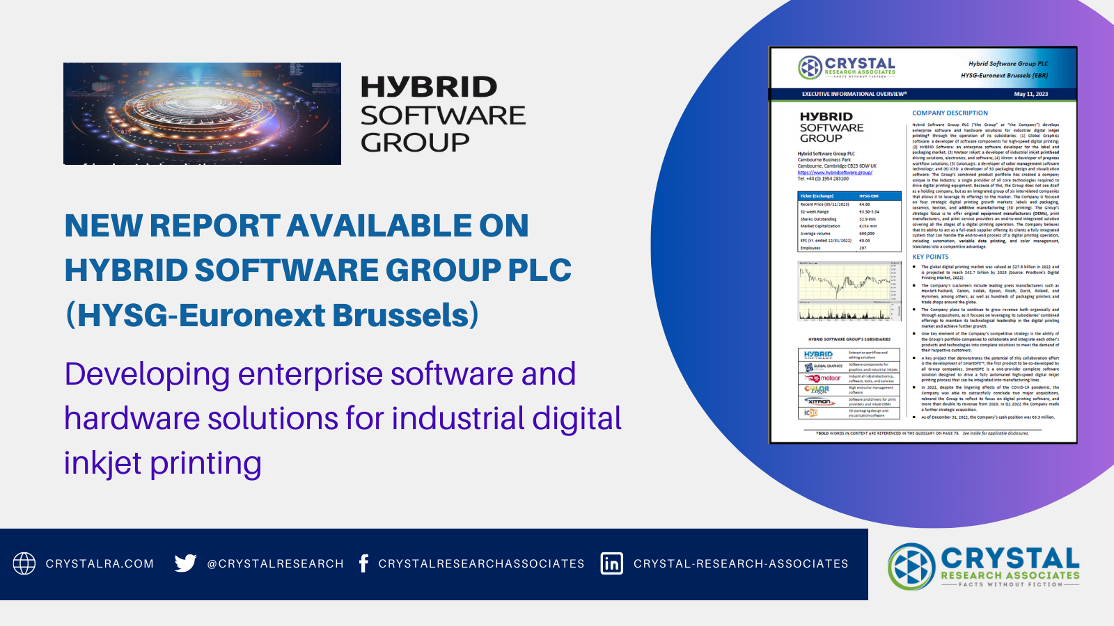 New Research on Hybrid Software Group (HYSG-Euronext Brussels)